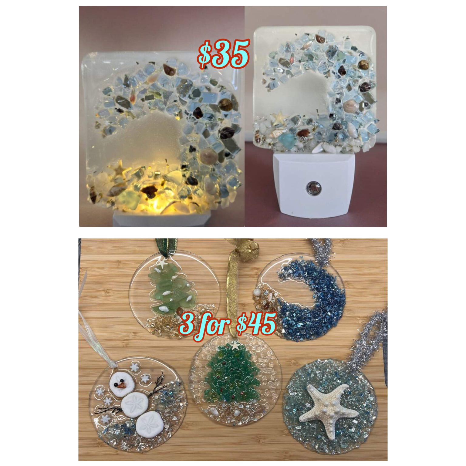 Resin Night Lights or Suncatcher/ Ornaments | Gather2Grow | Art ...